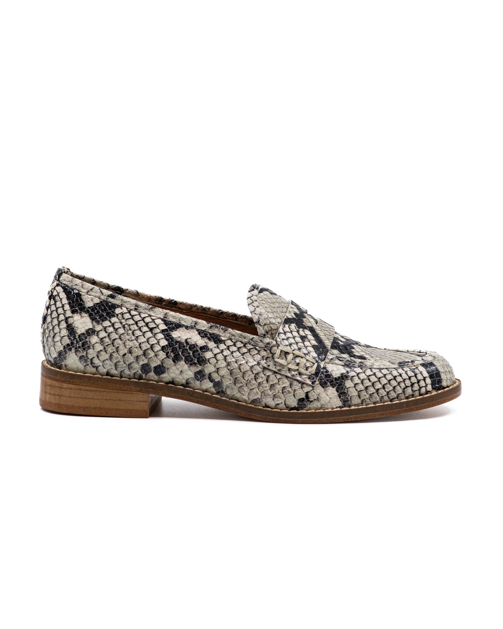 Camila Faux Python Leather Loafer – Andrea Gomez